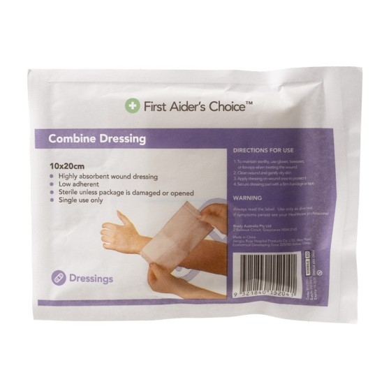 First Aiders Choice Combine Dressing 10cm (W) x 20cm (H)
