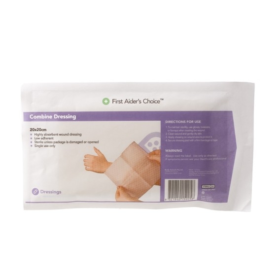 First Aiders Choice Combine Dressing 20cm (W) x 20cm (H)