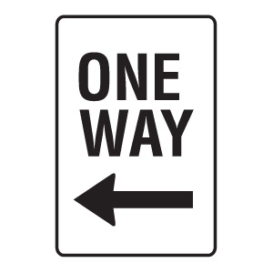 One Way Arrow Left Sign