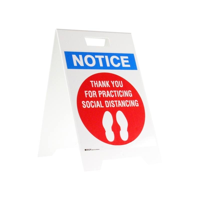 Heavy Duty Floor Stand Signs - Thank You For Practicing Social Distancing