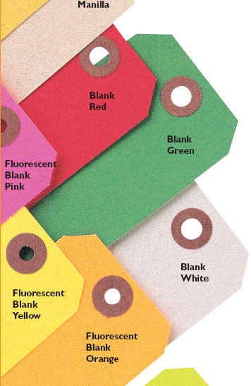 Blank Coloured Tags - 54 x 108mm