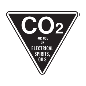 Fire Equipment Triangle Signs - CO2