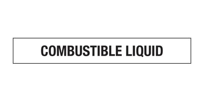 Combustible Liquid Sign W1500 x H150mm Metal