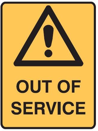 Lockout Signs - Out Of Service
