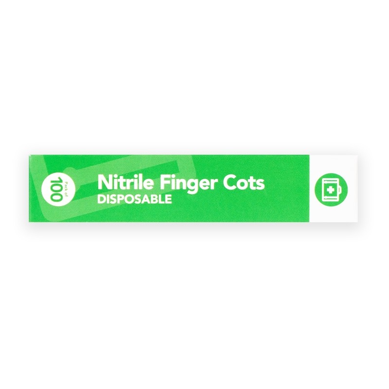 First Aiders Choice Disposable Nitrile Finger Cots – Pack of 100