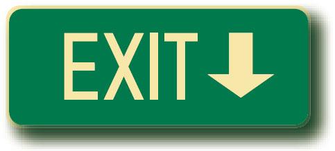 Exit Sign - Exit Arrow Down