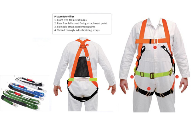 Hi-Safe FH17-70 Fall Arrest/Work Positioning Harness and Pole Strap