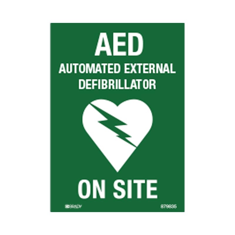 AED Defibrillator Labels - AED on Site