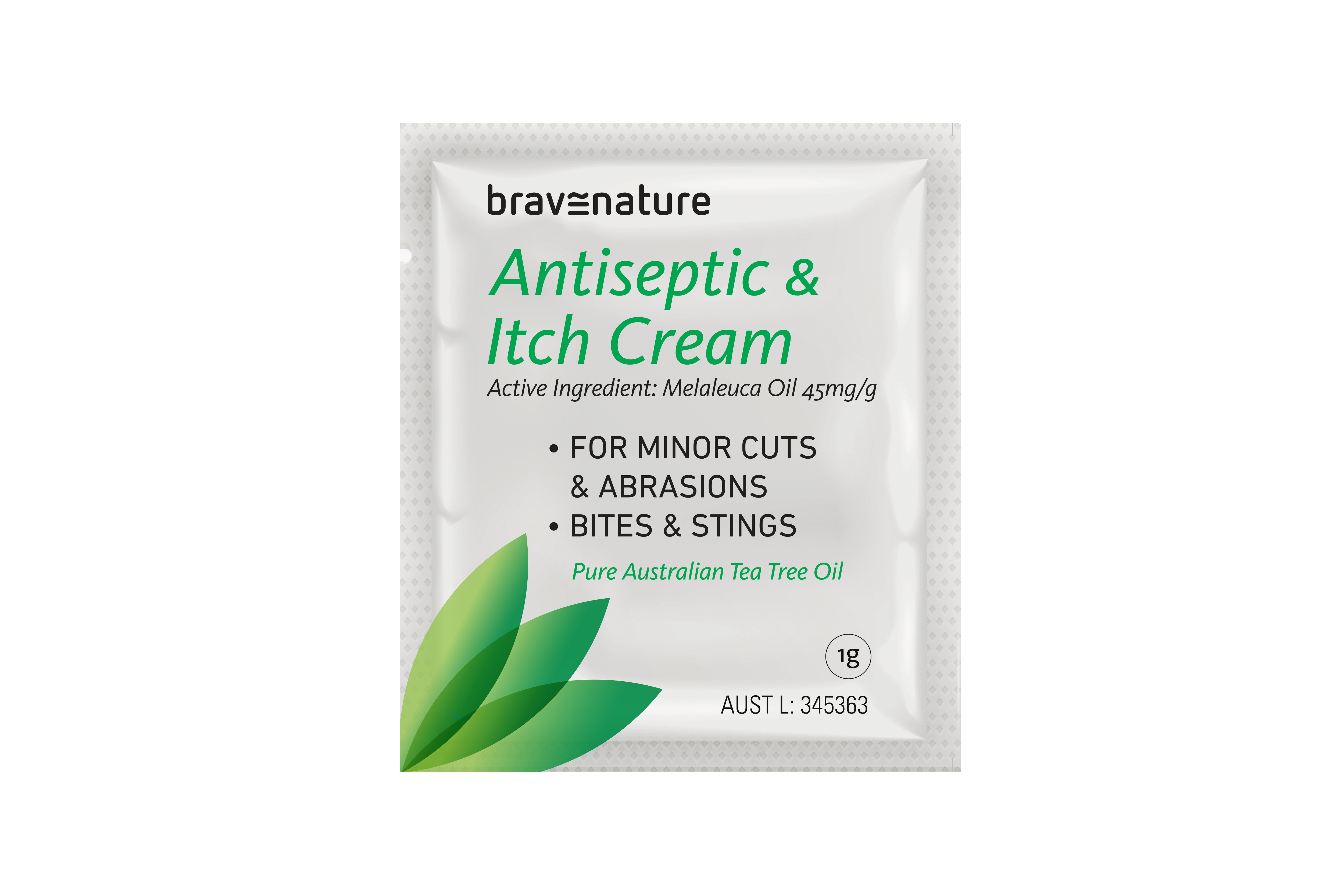 Brave Nature Antiseptic and Itch Relief Cream 1g Sachet Single